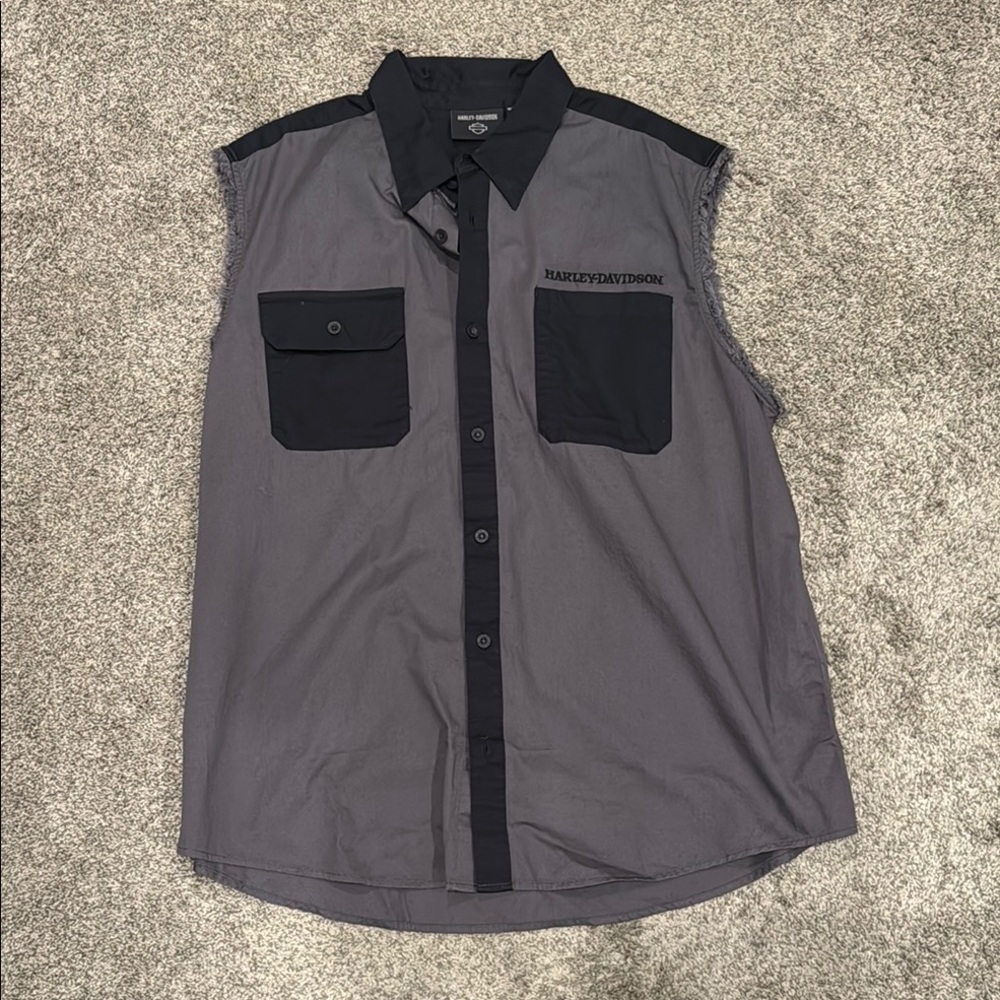 Harley Davidson Men’s Willie G. Skull Cut-Off Shirt - Gem